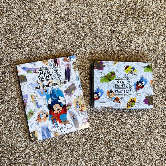 Disney | Other | Bnwt Exclusive Disney Ink Paint Watercoloring Book ...